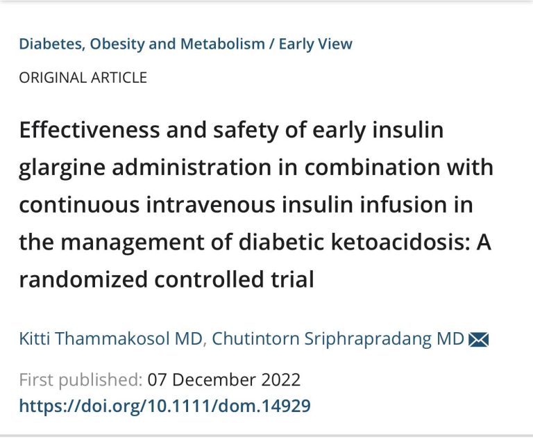Effectiveness and safety of early insulin glargine administration in ...